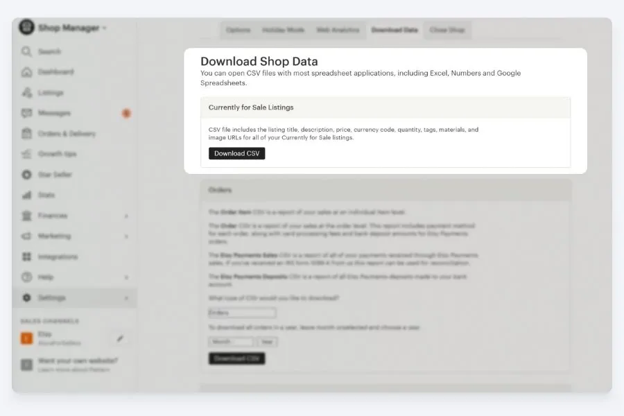 How to Get Etsy CSV File: Complete Tutorial with Screenshots | DodgePrint